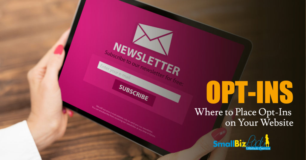 Where to Place Opt-Ins on Your Website » Succeed As Your Own Boss